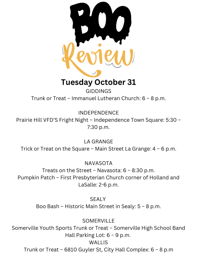 Boo Review 2023 Thanks to Appel Ford and Brenham National Bank! – KTEX ...